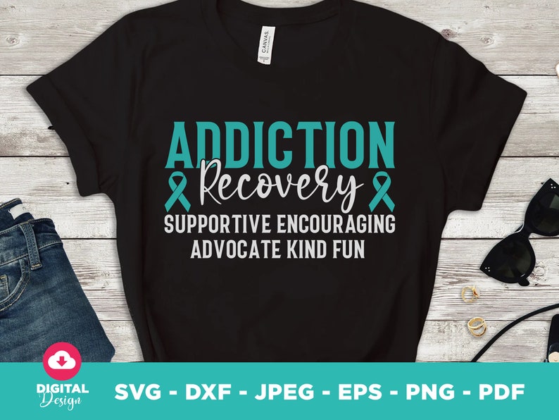 Addiction Recovery Awareness Svg Png, Addiction Recovery Supportive ...