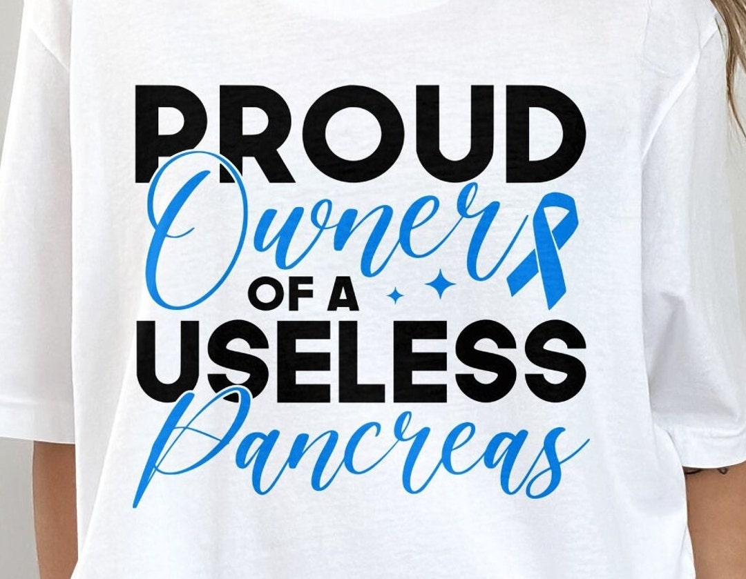 Proud Owner Useless Pancreas SVG: Diabetes Awareness Ribbon (digital ...