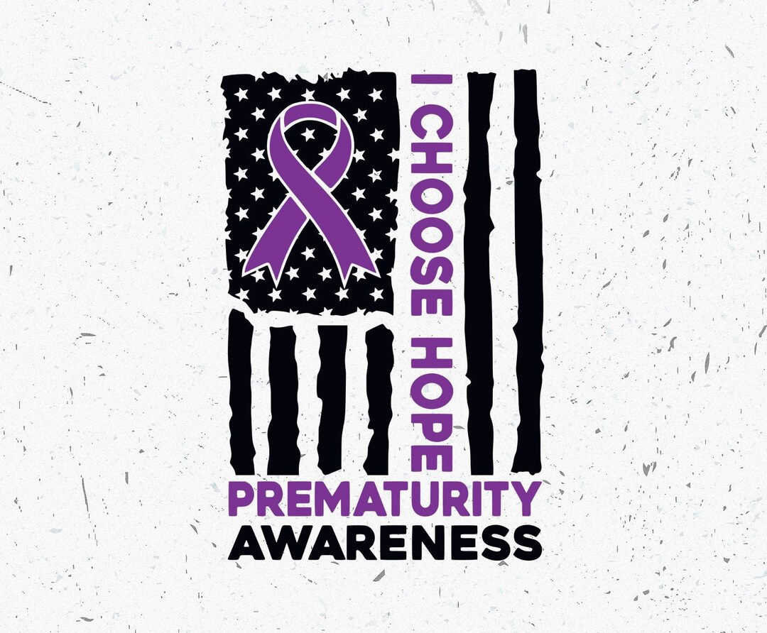 Prematurity Awareness Ribbon - SVG PNG Cricut - Warrior Support ...
