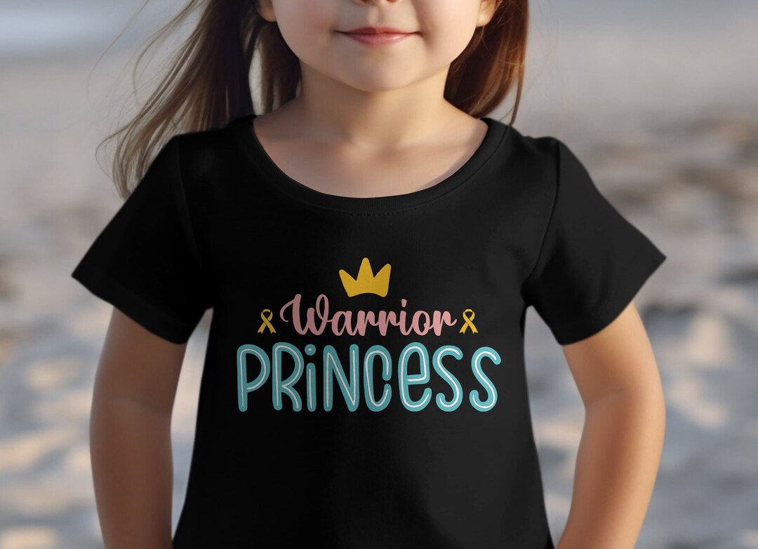 Warrior Princess Childhood Cancer Awareness Svg Png (digital Download ...