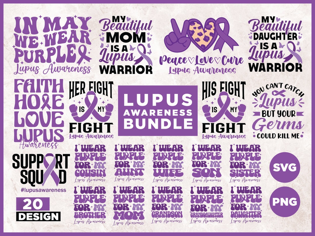 Lupus Awareness Svg Png Bundle, Lupus Png Bundle, Lupus Svg Cricut ...