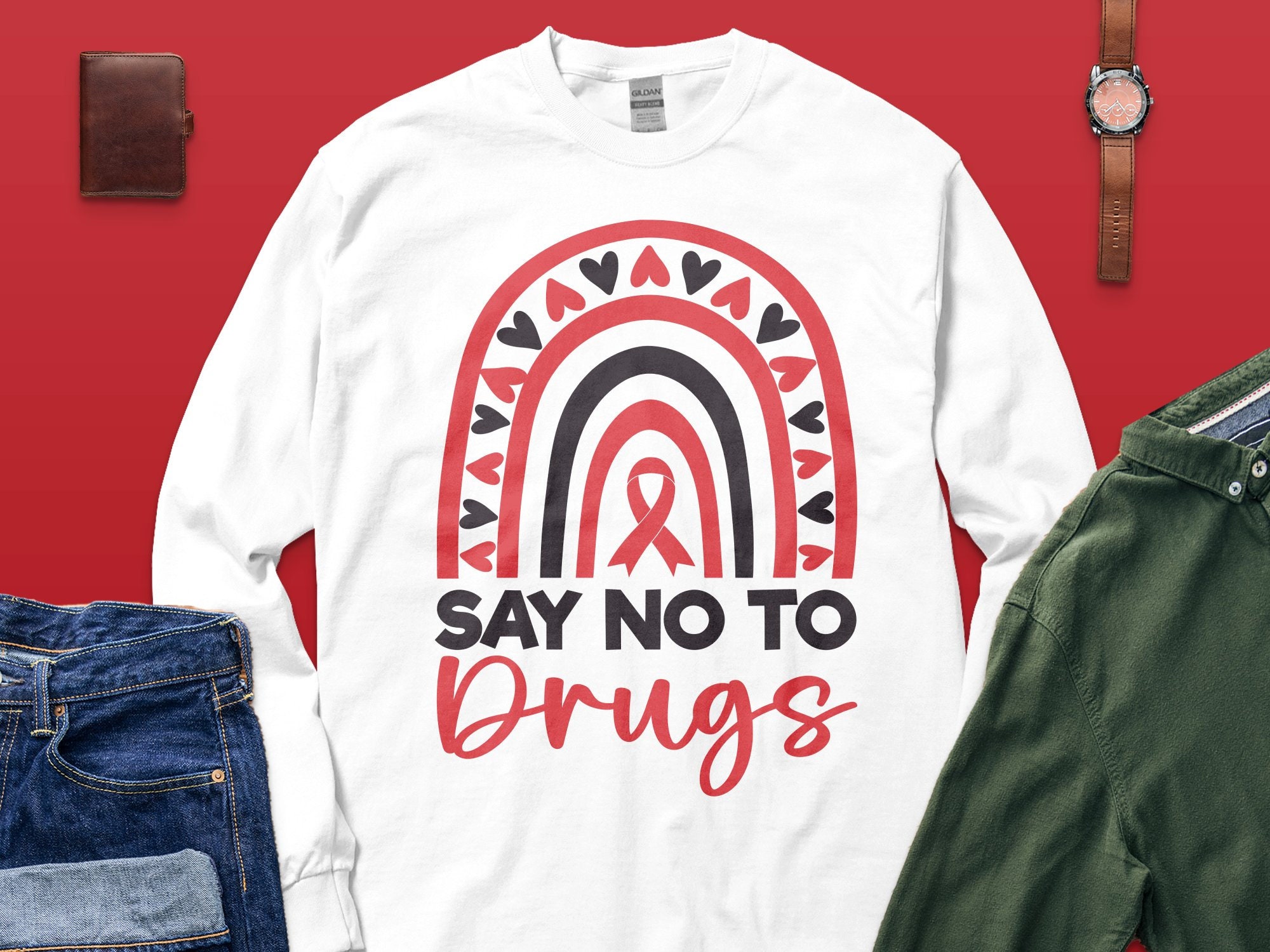 Red Ribbon Week Svg Png Say No to Drugs Svg Drug Free Svg - Etsy