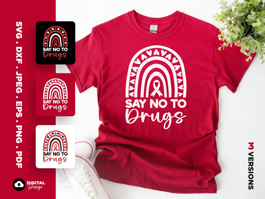 Red Ribbon Week Svg Png, Say No to Drugs Svg, Drug Free Svg, Red Ribbon ...
