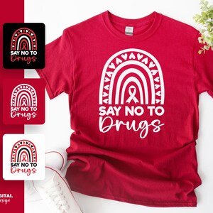 Red Ribbon Week Svg Png, Say No to Drugs Svg, Drug Free Svg, Red Ribbon ...