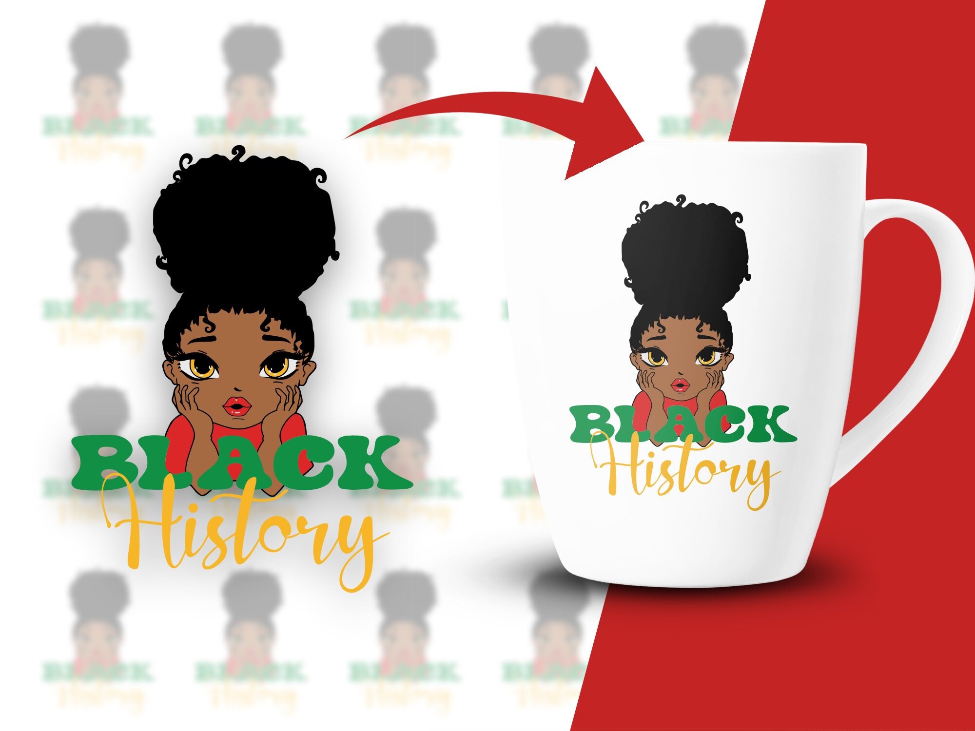Black History Month Svg Png, Black History Little Girl Svg, Black ...