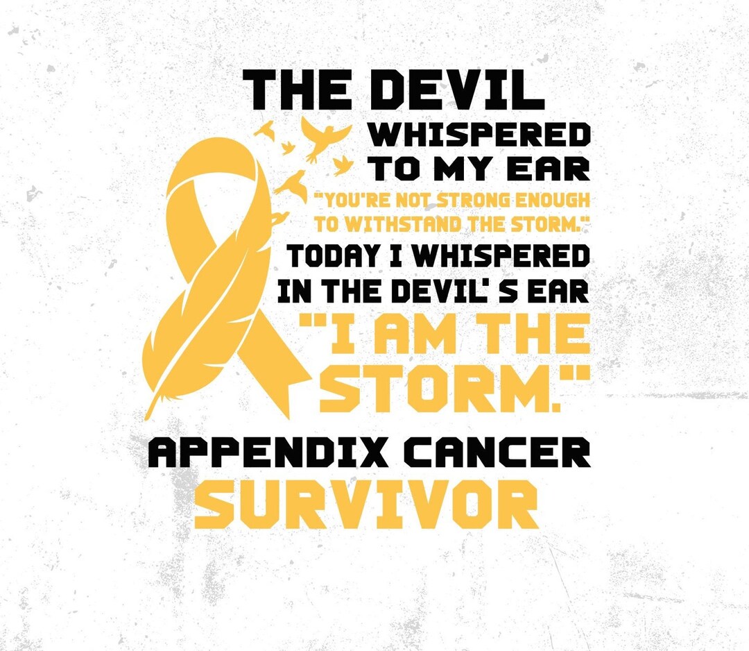 Appendix Cancer Survivor SVG: Awareness Ribbon, I Am the Storm (digital ...