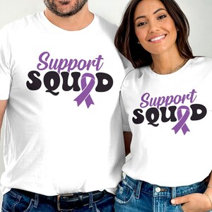 Purple Ribbon Support Squad Svg Png: Awareness Design (digital Download ...