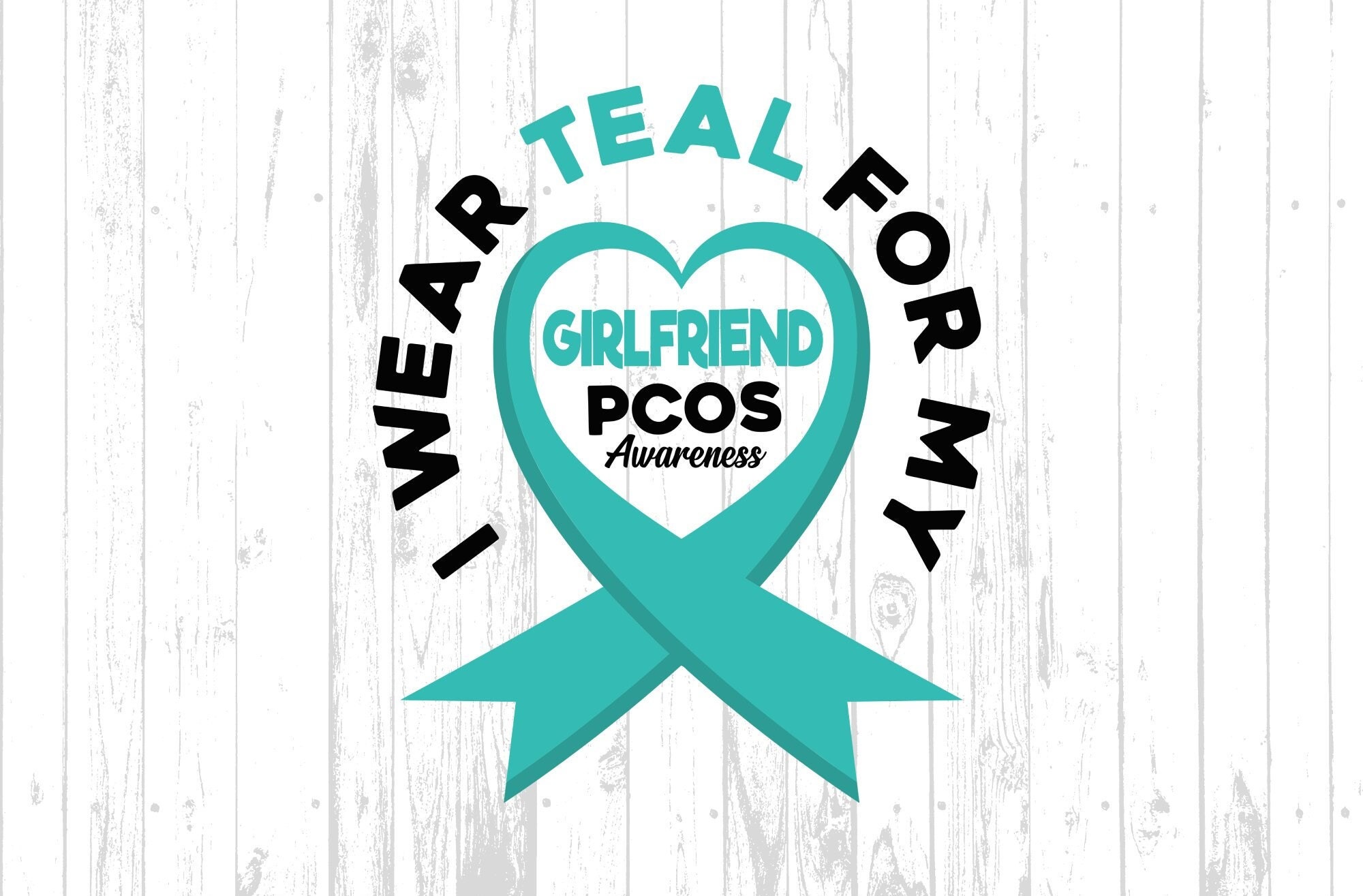 Teal Ribbon Pcos