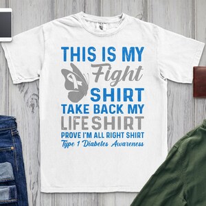 Type 1 Diabetes Awareness Svg Png: My Fight Shirt (digital Download) - Etsy