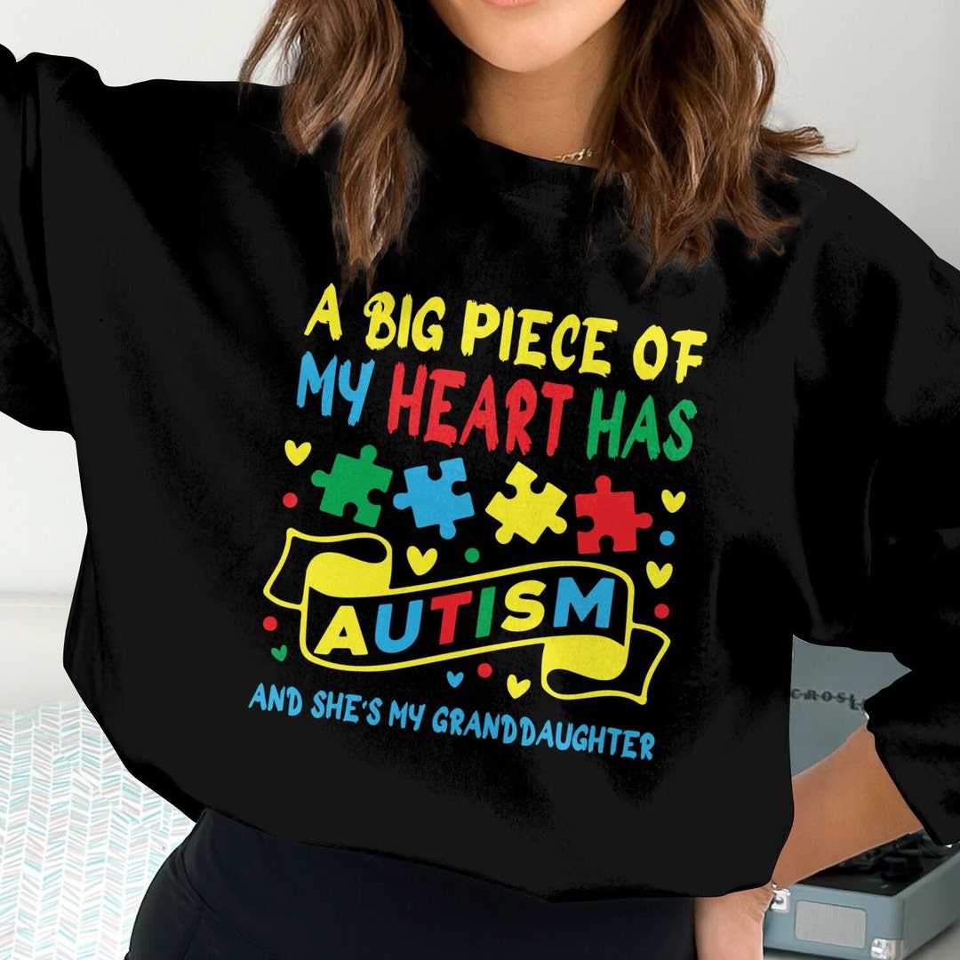 Autism Awareness Svg Png, A Big Piece of My Heart Has Autism and She's ...