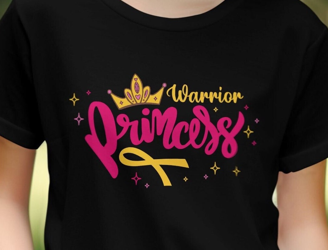 Child Cancer Warrior Princess Ribbon Svg Png: Awareness Design (digital ...
