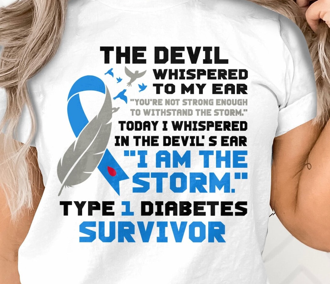 Type 1 Diabetes Survivor SVG: Awareness Ribbon, I Am the Storm (digital ...