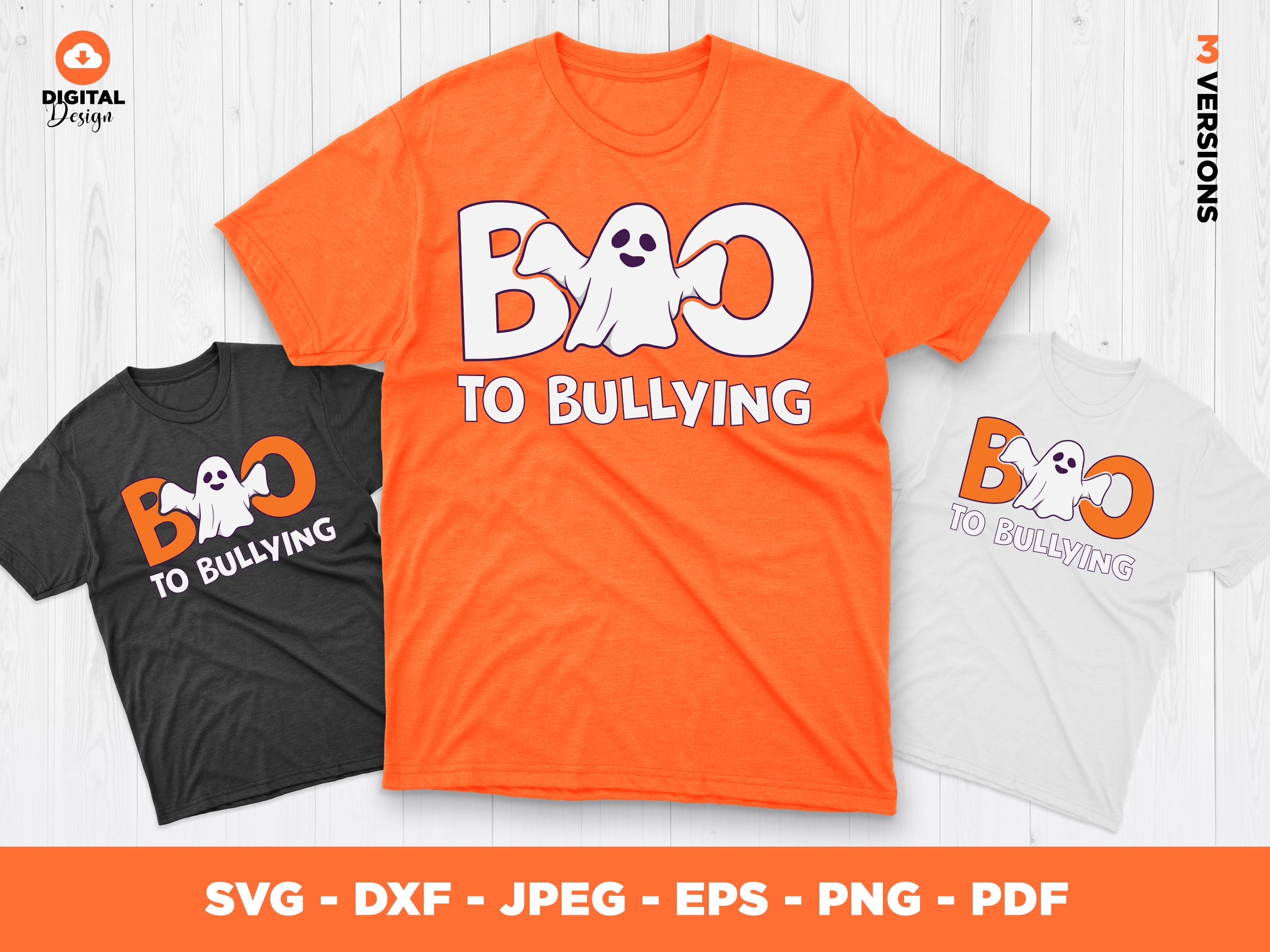 Boo to Bullying Svg Png Unity Day Svg Png Anti Bully Svg - Etsy