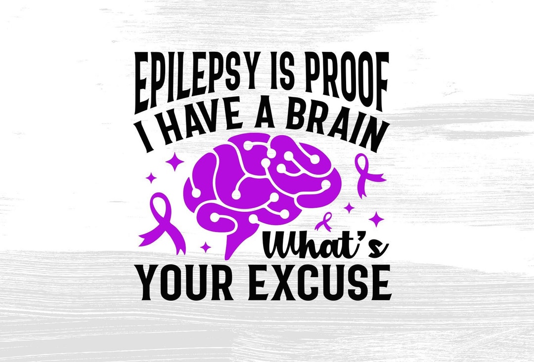 Epilepsy Awareness Svg: Purple Ribbon Brain Design (digital Download ...