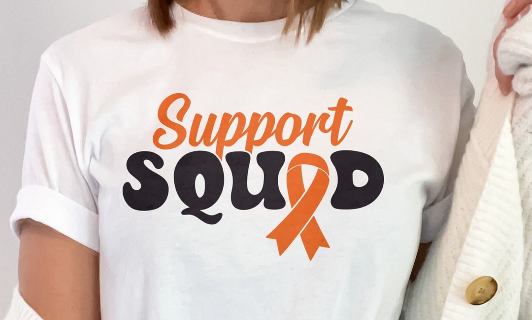Leukemia Awareness Svg: Support Squad Ribbon Design (digital Download ...