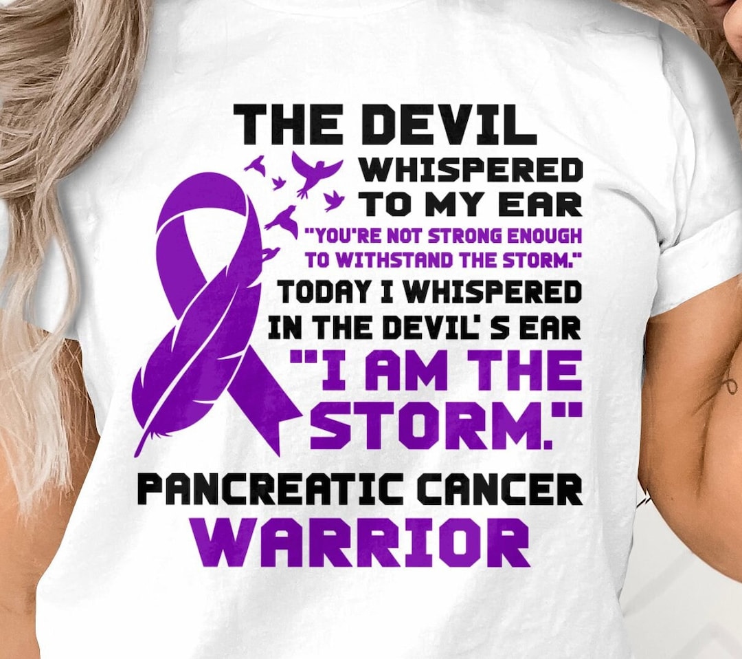 Pancreatic Cancer Warrior: Purple Ribbon Awareness Design (digital ...
