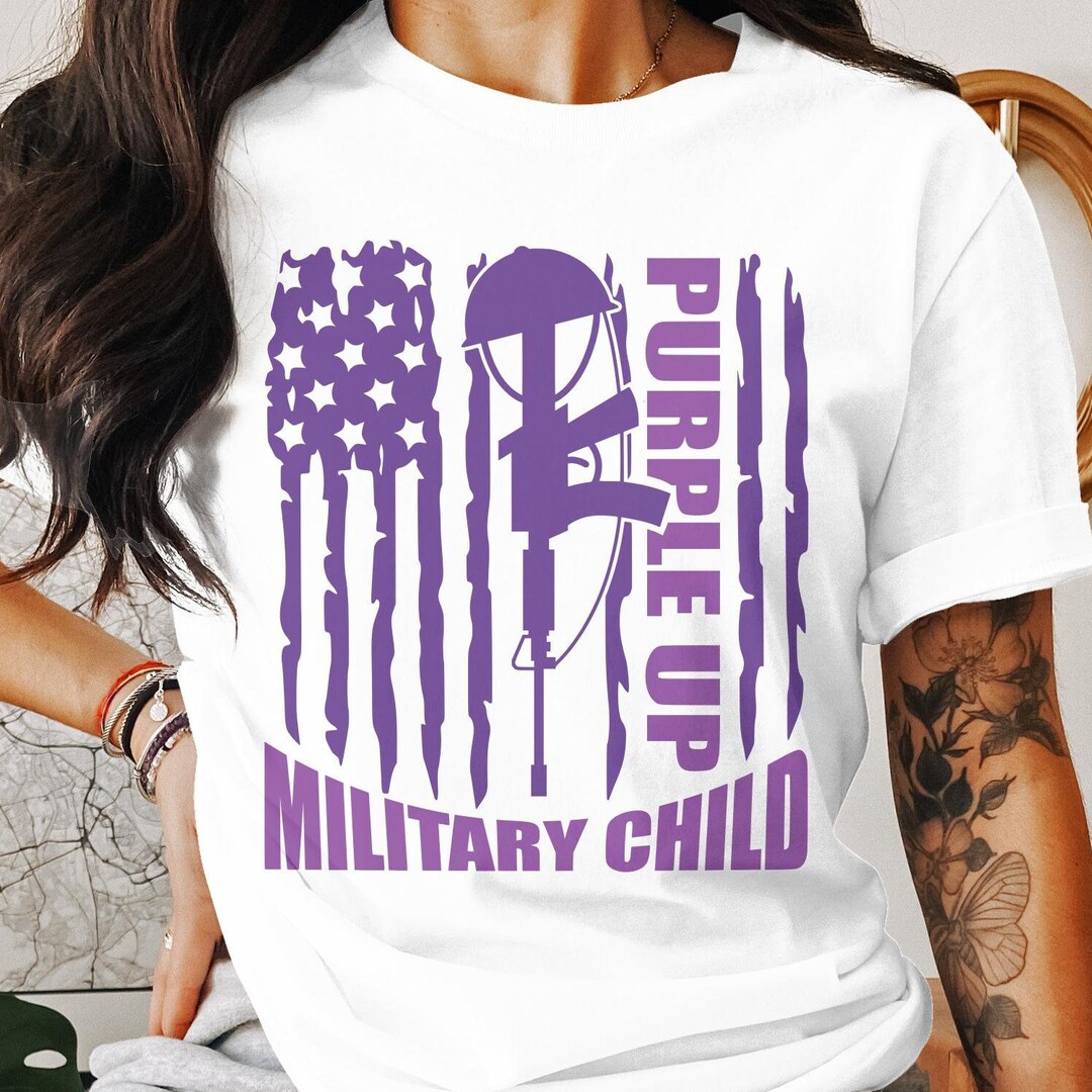 Purple up Military Child Svg Png, Month of the Military Child Svg ...