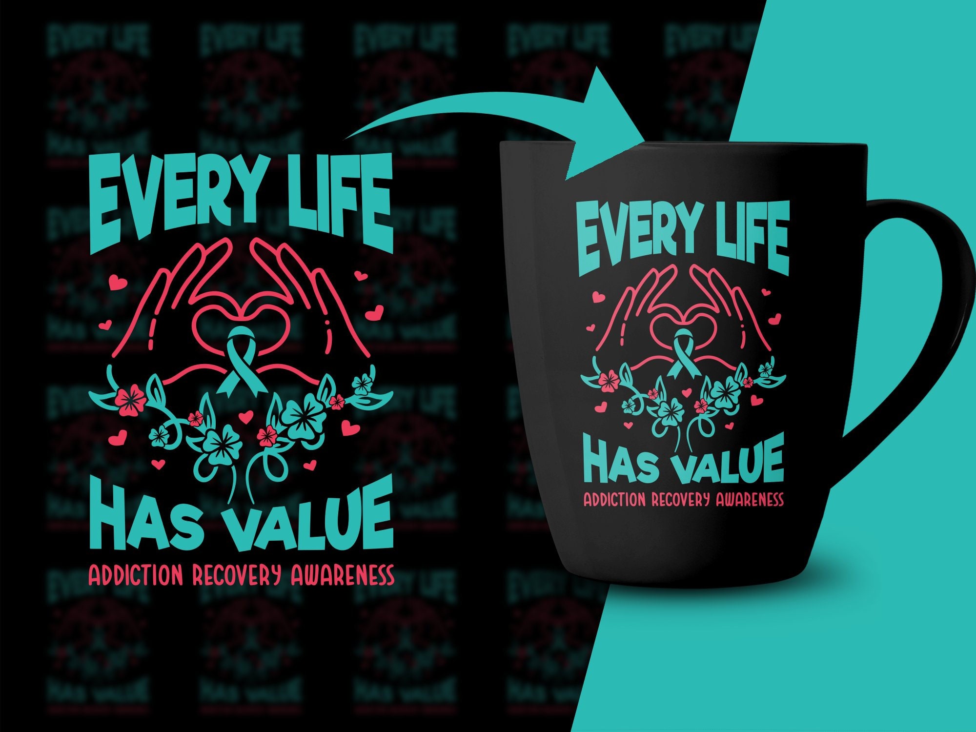 Addiction Recovery Awareness Svg Png Every Life Has Value - Etsy