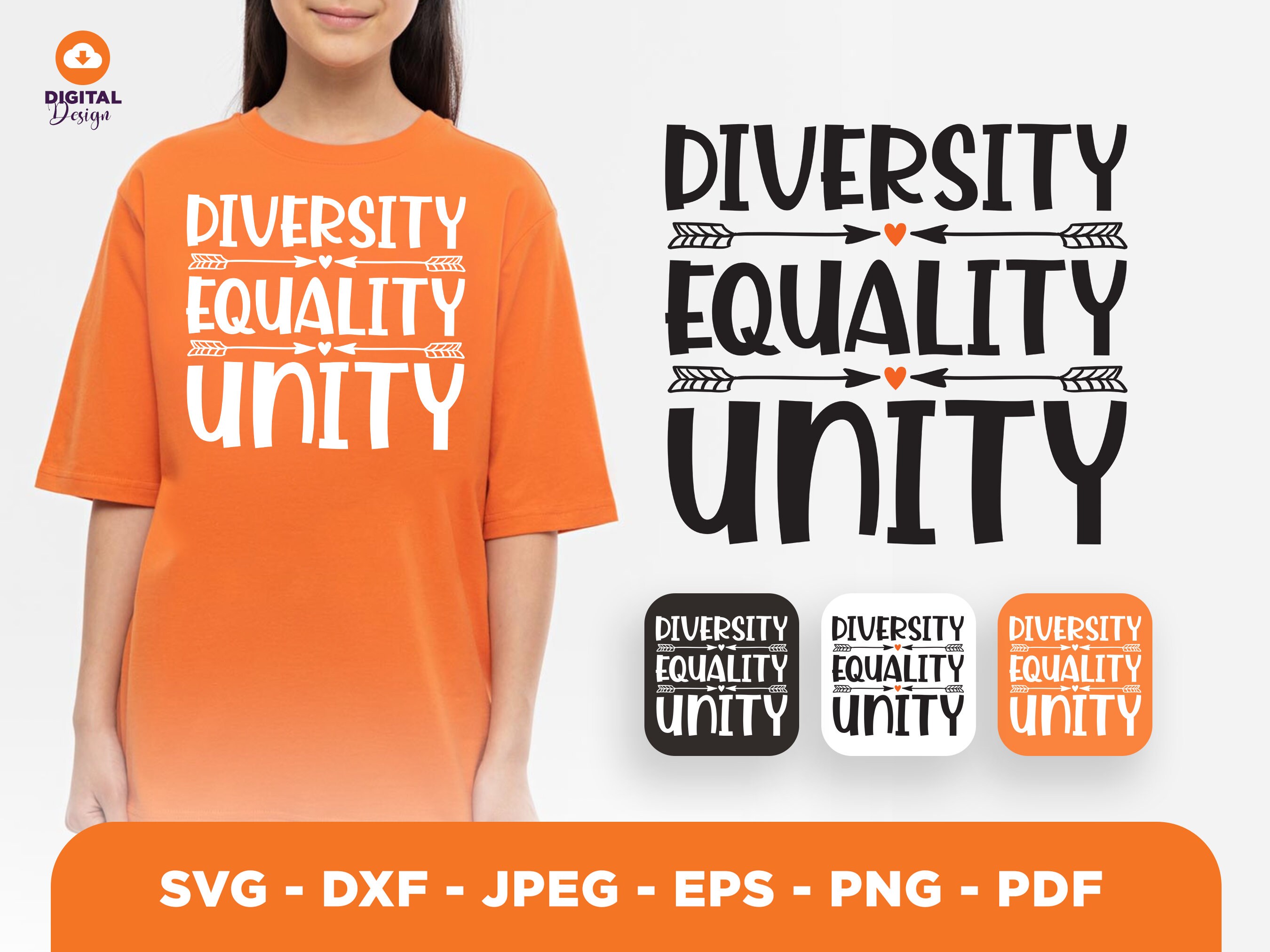 Unity Day Svg Png, Diversity Equality Unity Svg, Anti Bully Svg, Anti Bullying Prevention ...