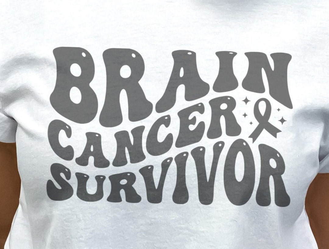 Brain Cancer Survivor Svg, Brain Tumor Awareness Svg Png, Grey Ribbon ...
