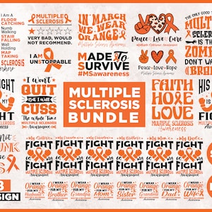 MS Awareness SVG PNG Bundle: Multiple Sclerosis Warrior Designs ...