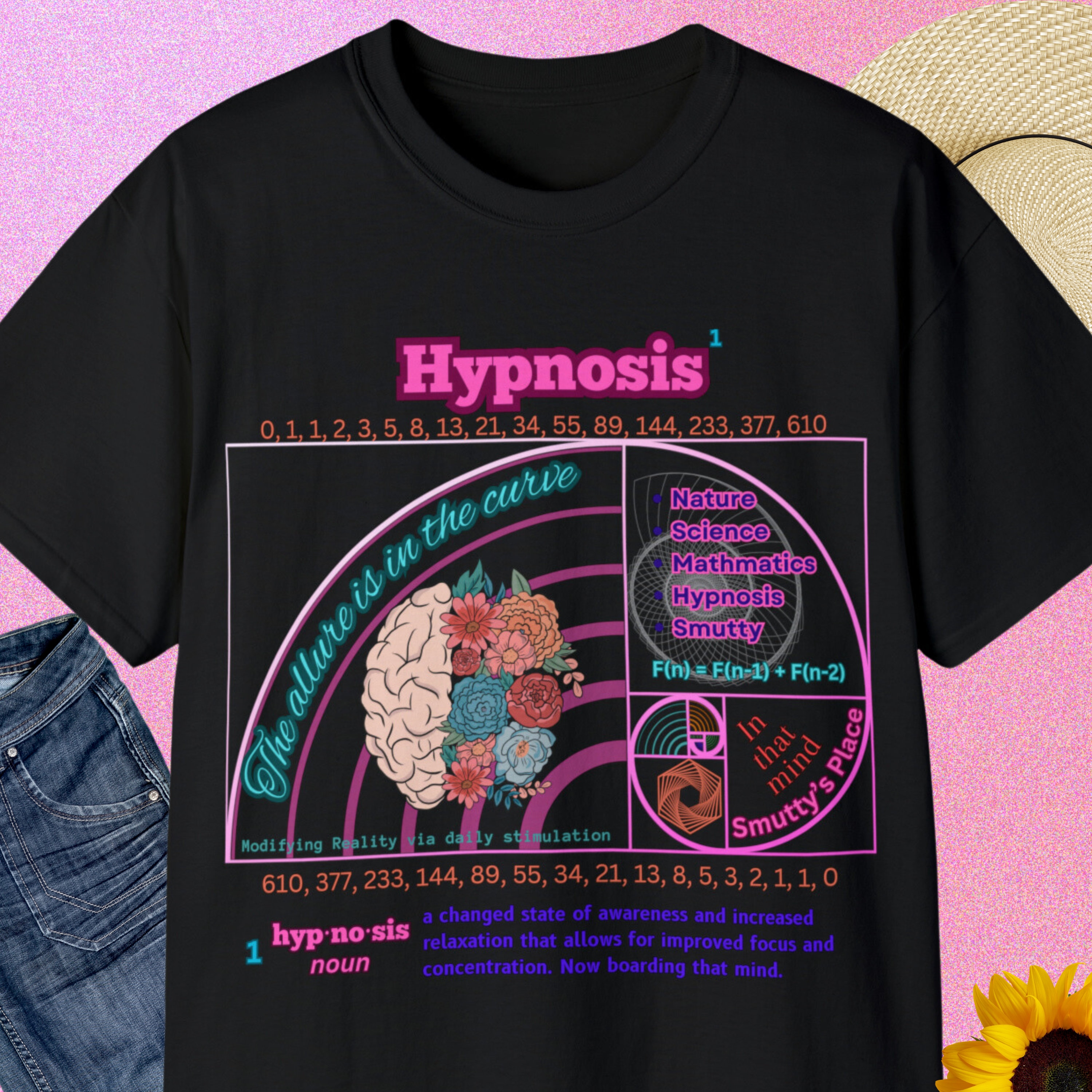 Fibonacci Spiral Shirt, Hypnosis T-shirt, Golden Ratio, Science , Nerdy ...