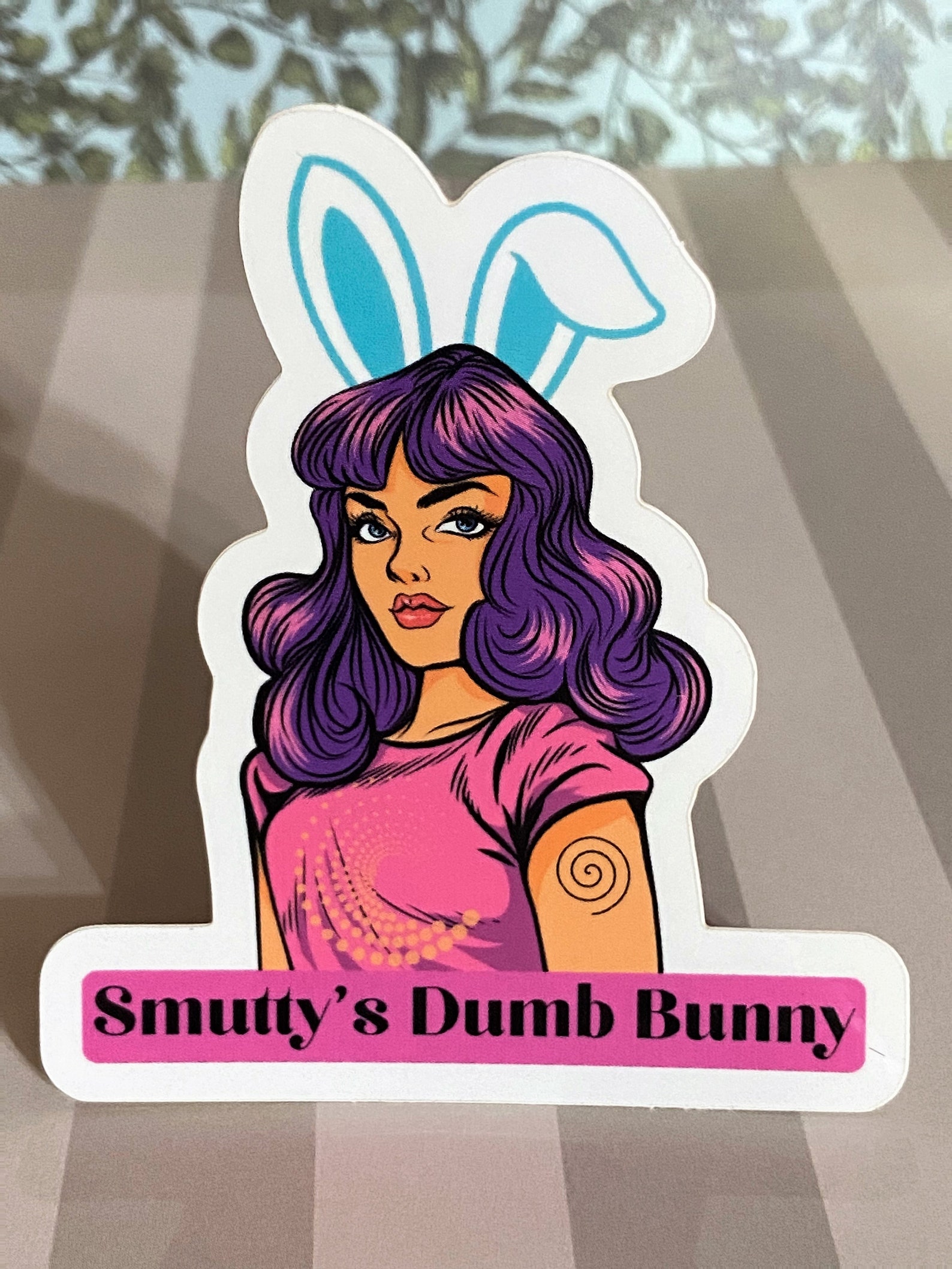 Smutty's Dumb Bunny Hypnosis and Spiral Vinyl Glossy Die Cut Sticker - Etsy