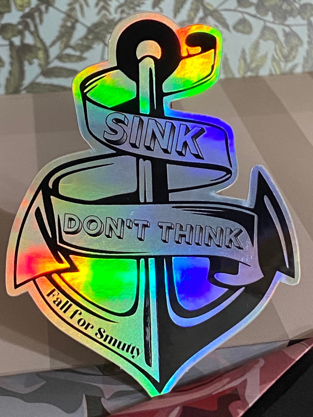 Sink Don't Think Hypnosis Sticker, Holographic, Anchor Sticker, by ...