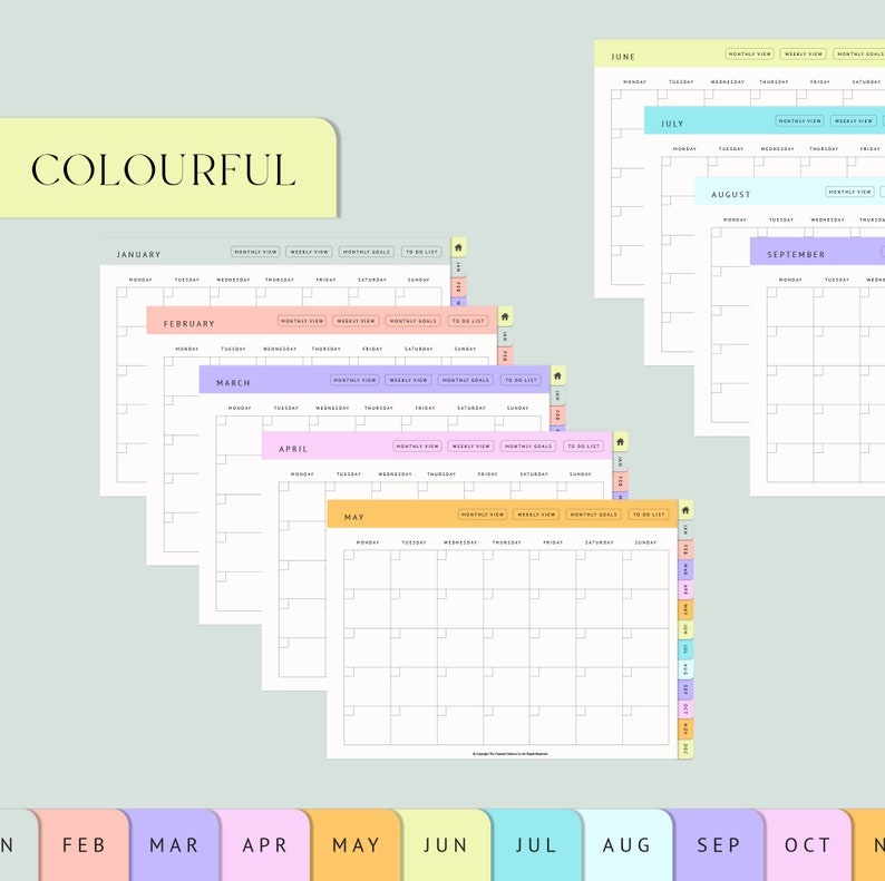 MINIMALIST 2024 Digital Planner for Ipad, Goodnotes + Android. Undated ...