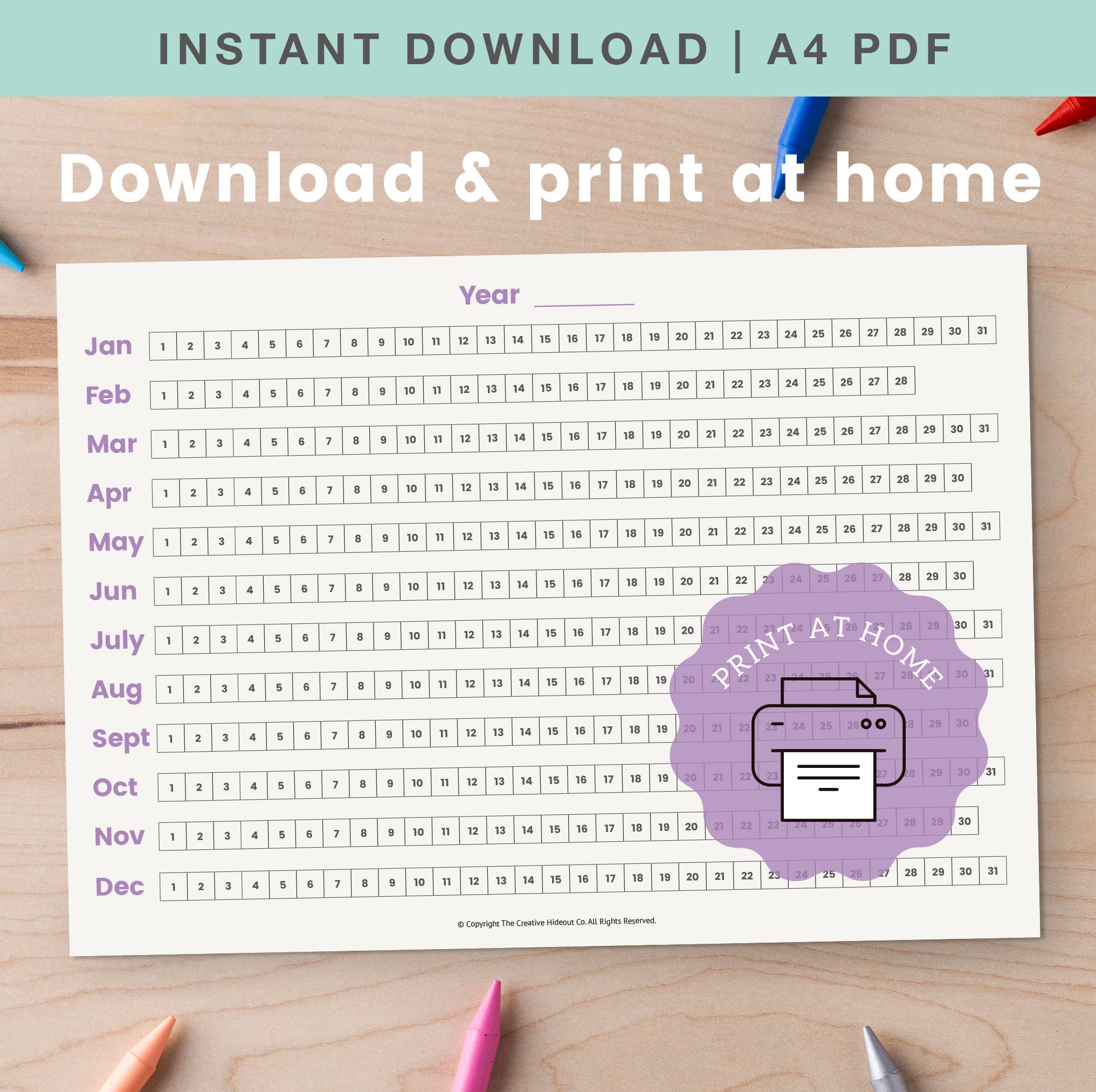 Kids Yearly Planner: Dyslexia Friendly A4 Printable (PDF) - Etsy