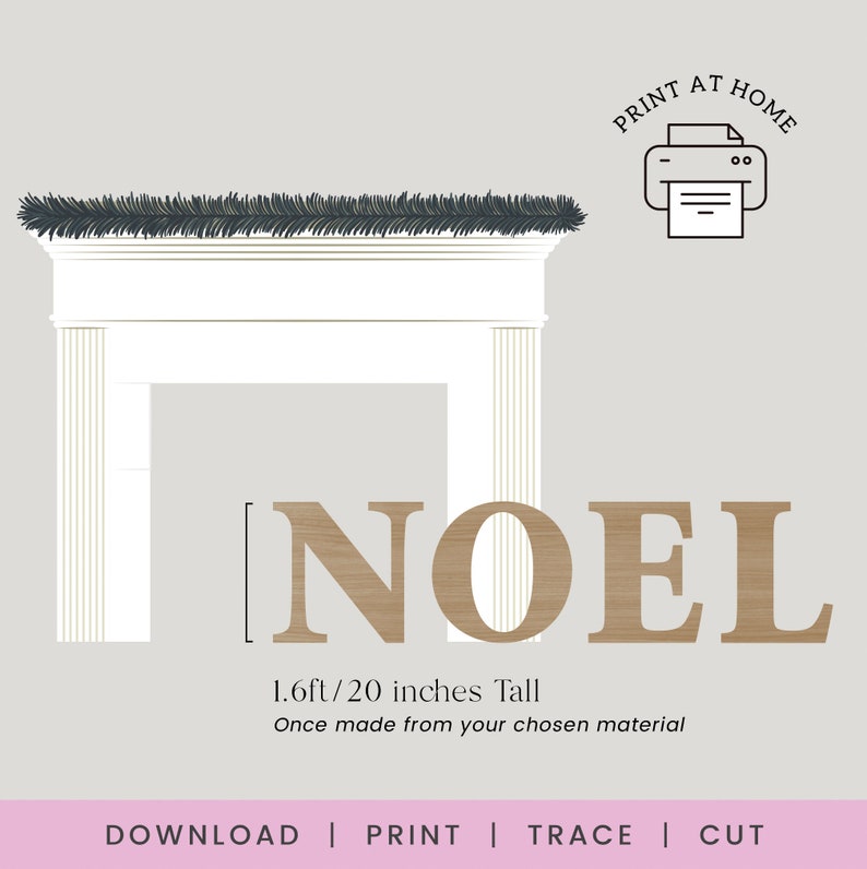 Christmas Stencil Printable | NOEL Christmas Silhouette Decor Templates ...