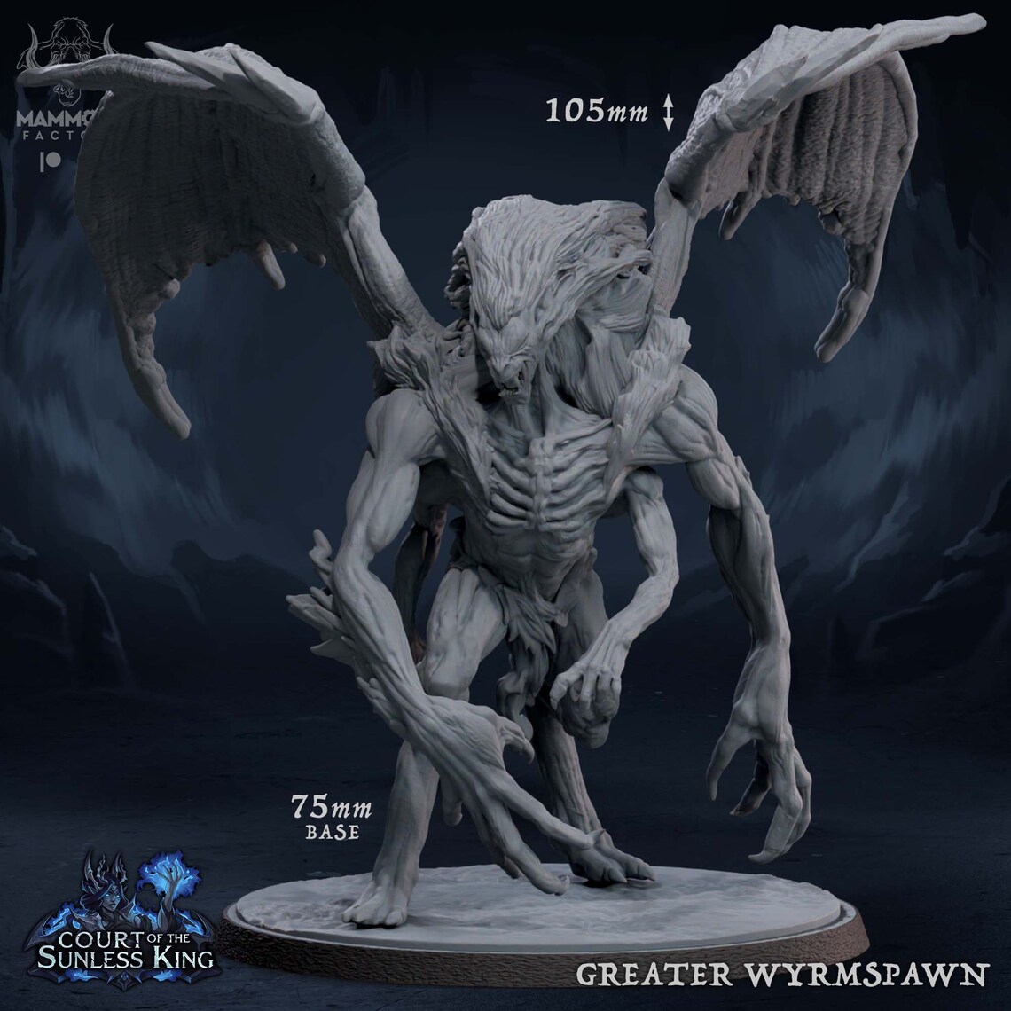 Greater Wyrmspawn draegloth 75mm Base 8K Resin Miniature Printable ...