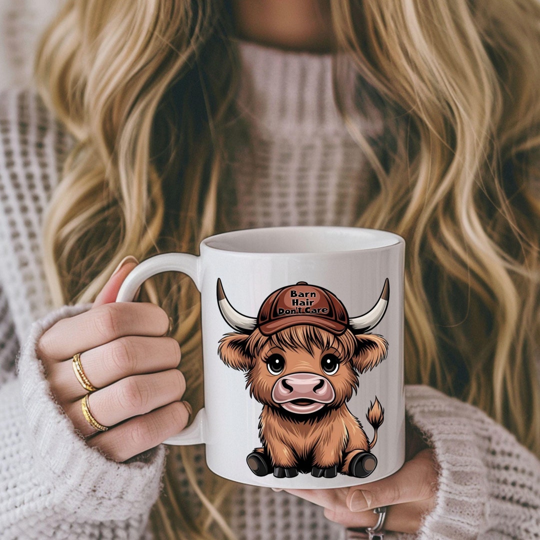 Cute Highland Cow Mug, Highland Cow Gift, Gift for Cow Lover, Highland ...