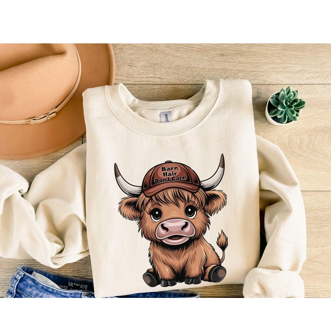 Highland Cow Sweatshirt, Highland Cow Crewneck, Highlands Cows, Western ...