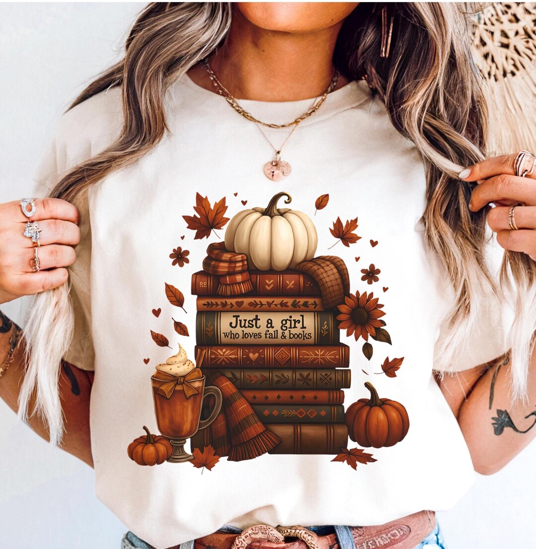 Cozy Autumn Comfort Colors T-shirt: Book Lover Fall Tee - Etsy