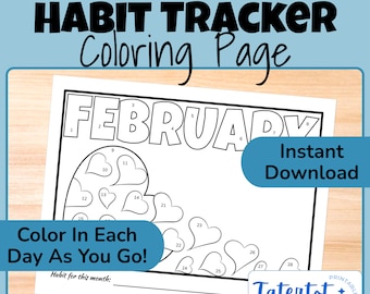 October Monthly Habit Tracker Coloring Sheet, Productivity Tracker ...