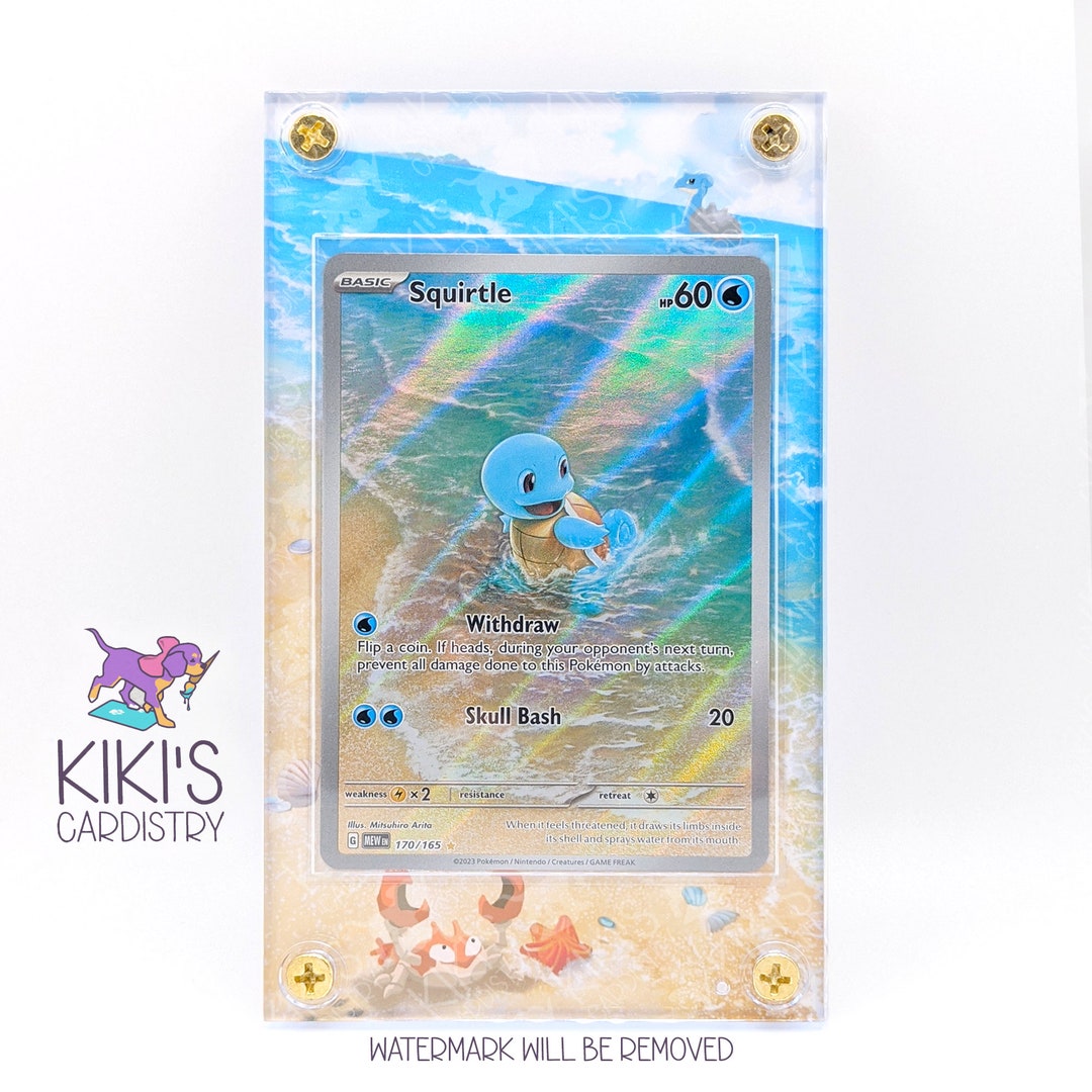 Squirtle 151 Extended Artwork Acrylic Card Display Case ゼニガメ AR Sv2a ...