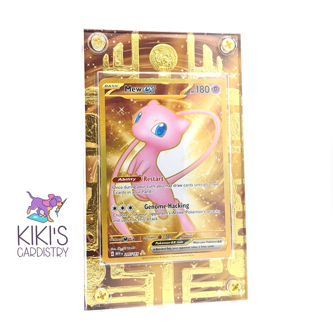 Gold Leaf Mew 151 Extended Artwork Acrylic Card Display Case ミュウ MEW ...