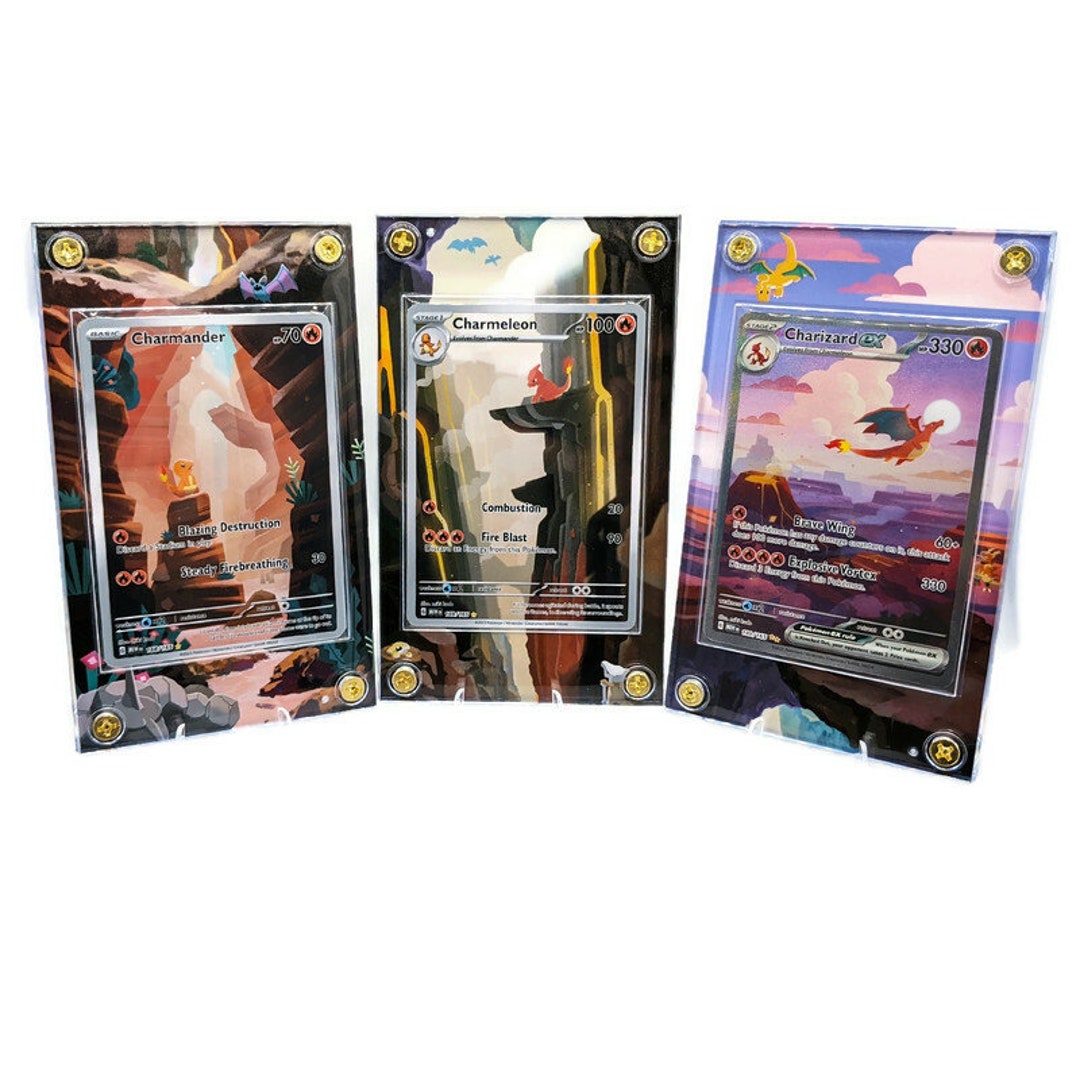 Charmander Charmeleon & Charizard 151 Extended Artwork - Etsy