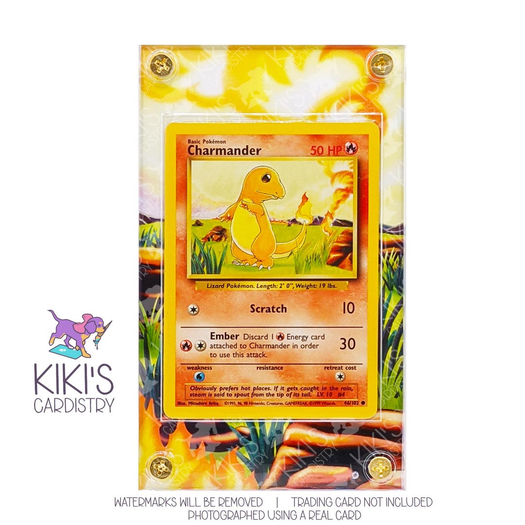 Charmander Base Set Extended Artwork Acrylic Card Display Case | 46/102 ...