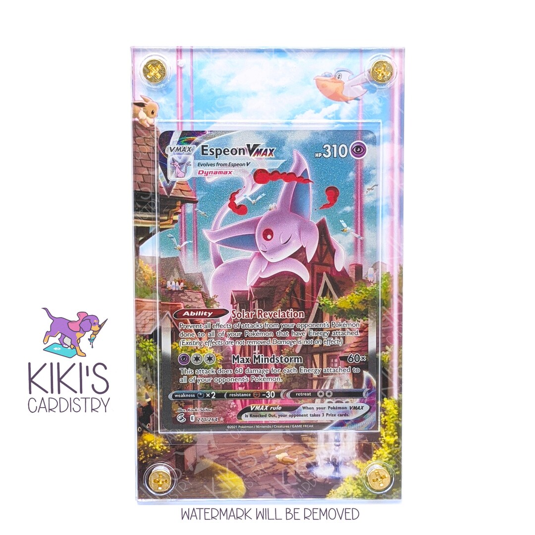 Espeon VMAX Extended Artwork Acrylic Card Display Case Fusion Strike ...