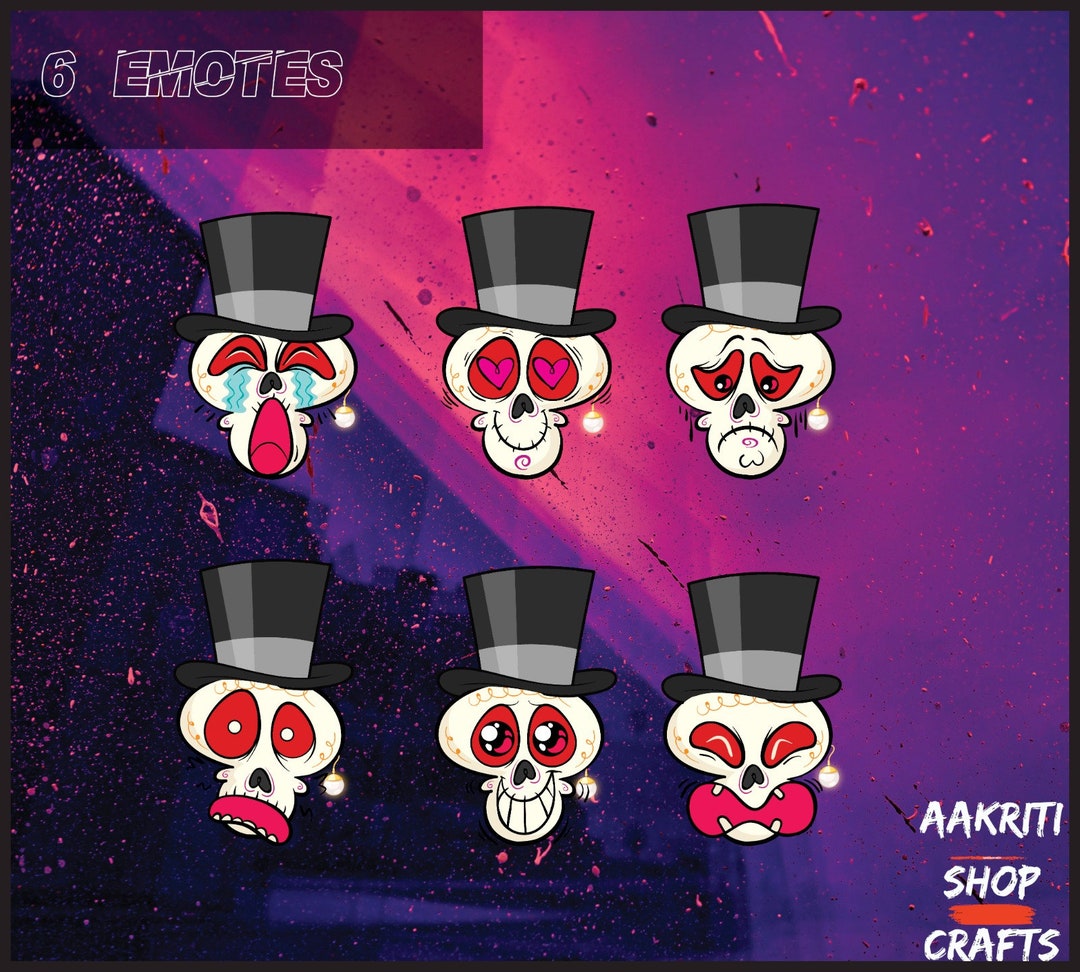 Skeleton Emotes for Twitch and Discord Goofy Emotes for - Etsy