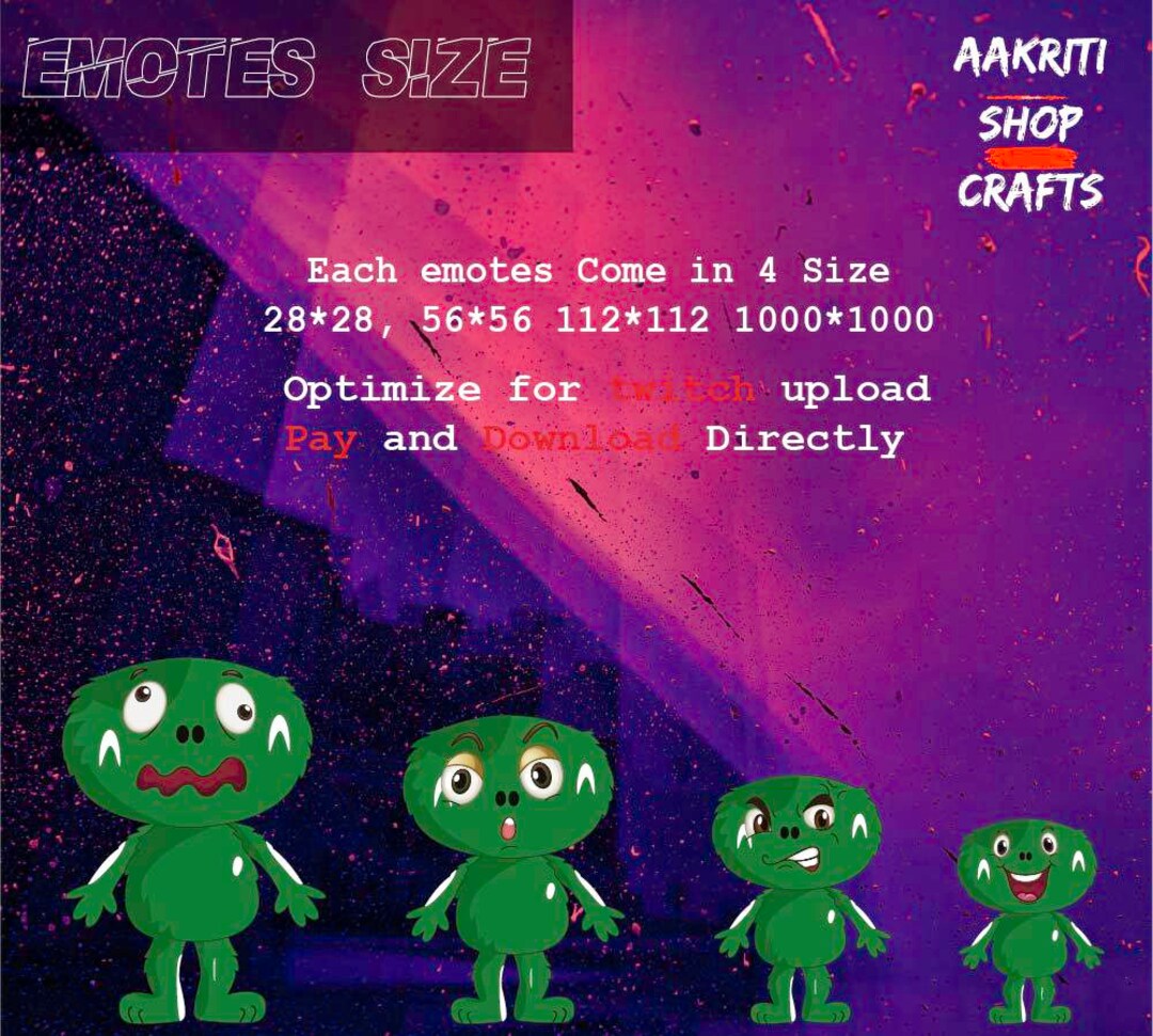 Expressive Alien Emotes Pack 6 Unique, Vibrant, and Fun Digital ...
