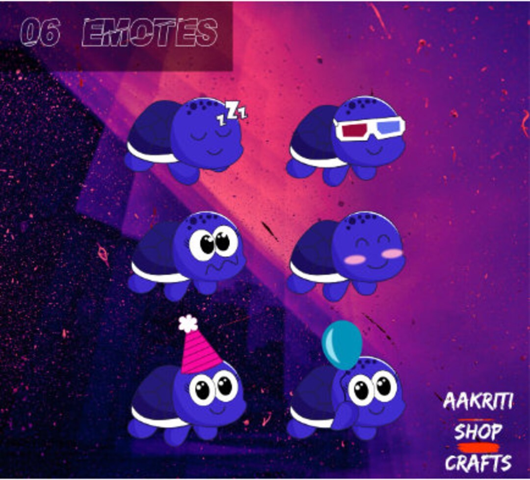 Adorable Animated Emotes Pack 6 Unique, Expressive, and Fun Digital ...