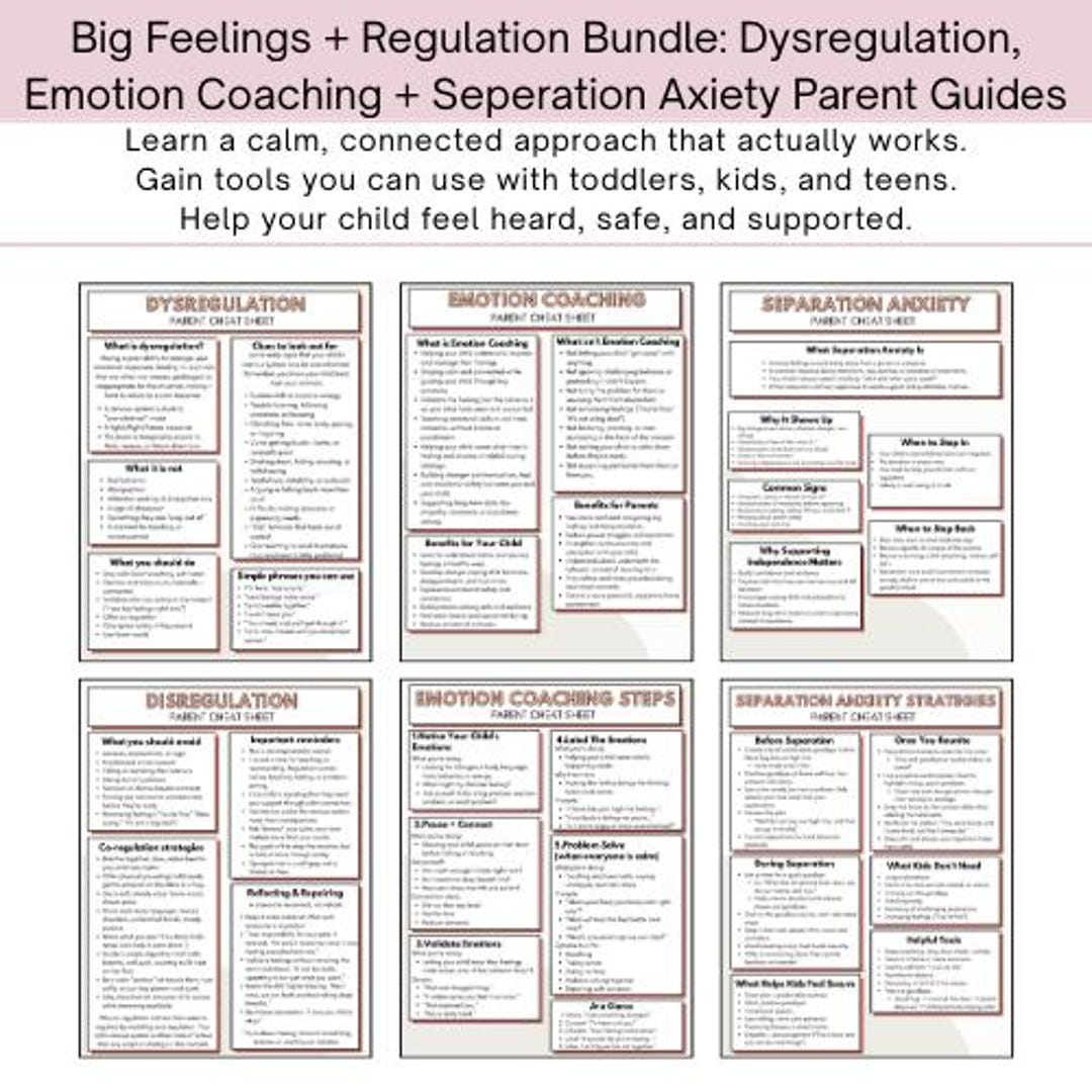 Big Feelings Parent Support Bundle | Dysregulation, Emotion Coaching ...
