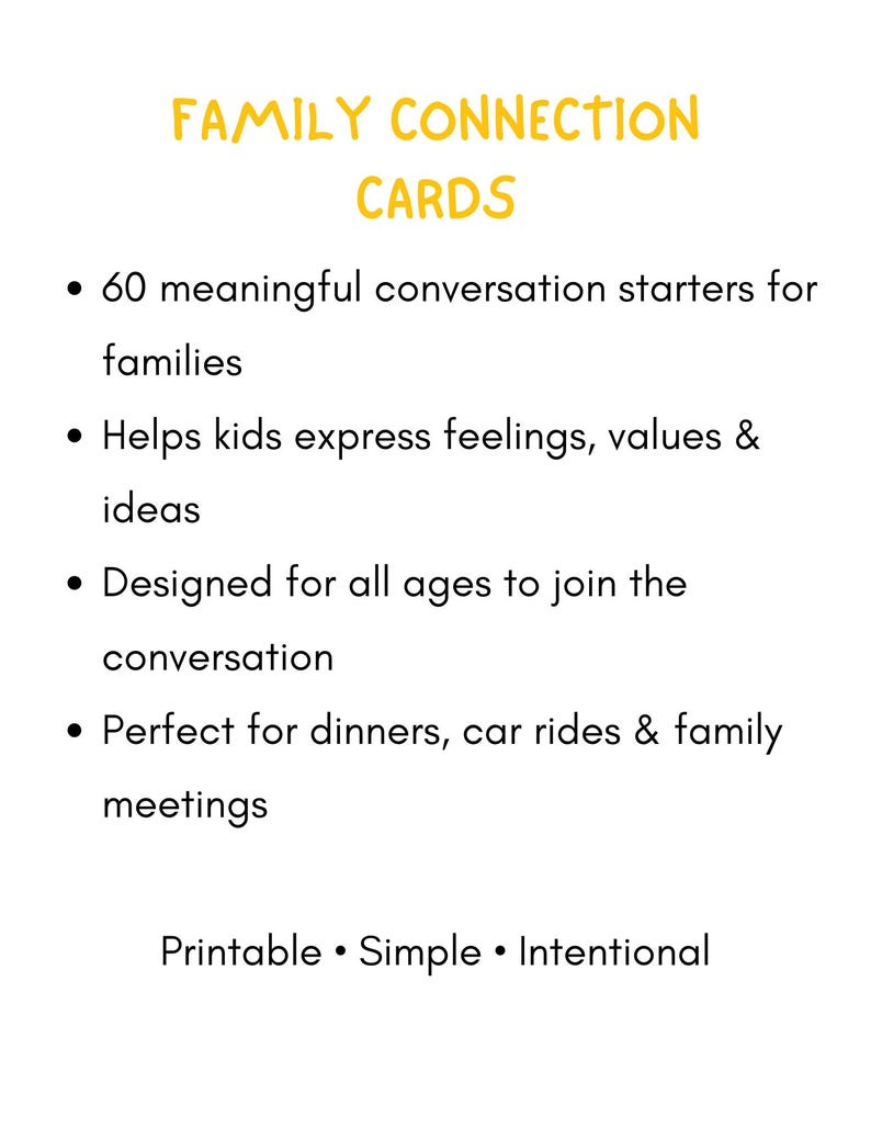 Family Bonding Printable Values Workbook | Parents Conversation ...