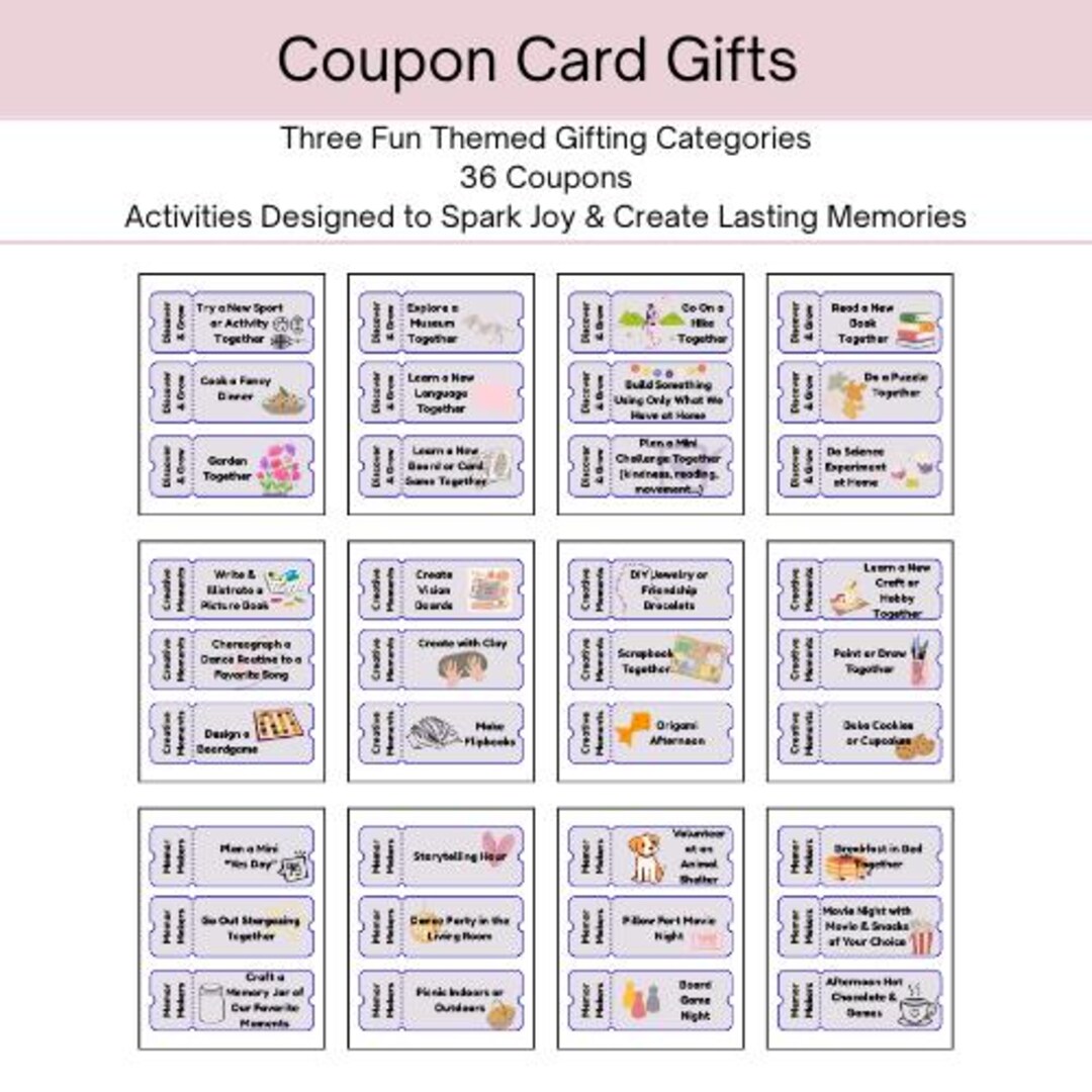 Coupon Book From Kids | A Meaningful Gift for Moms, Grandmas + Family ...
