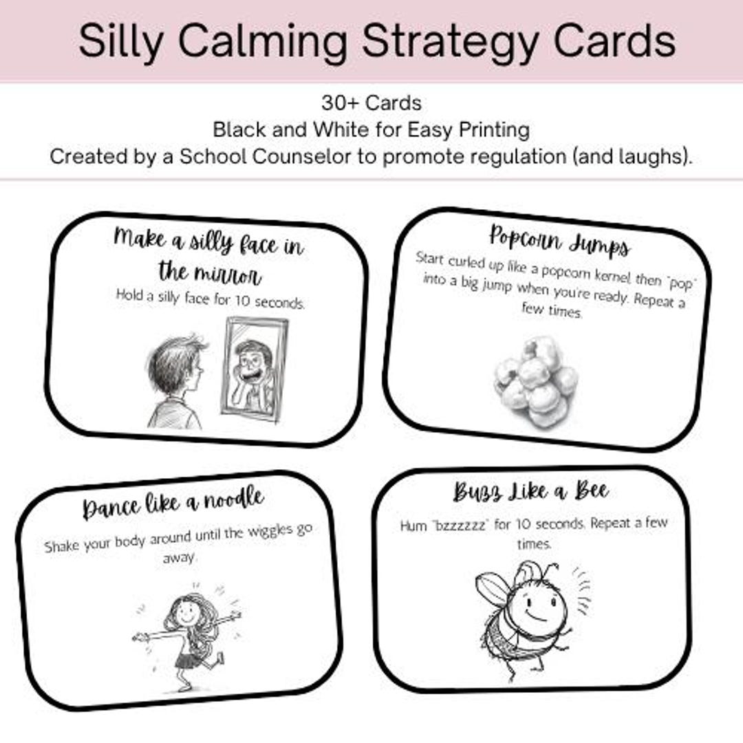 Silly Calming Strategies | Coping Skills | SEL | Regulation - Etsy
