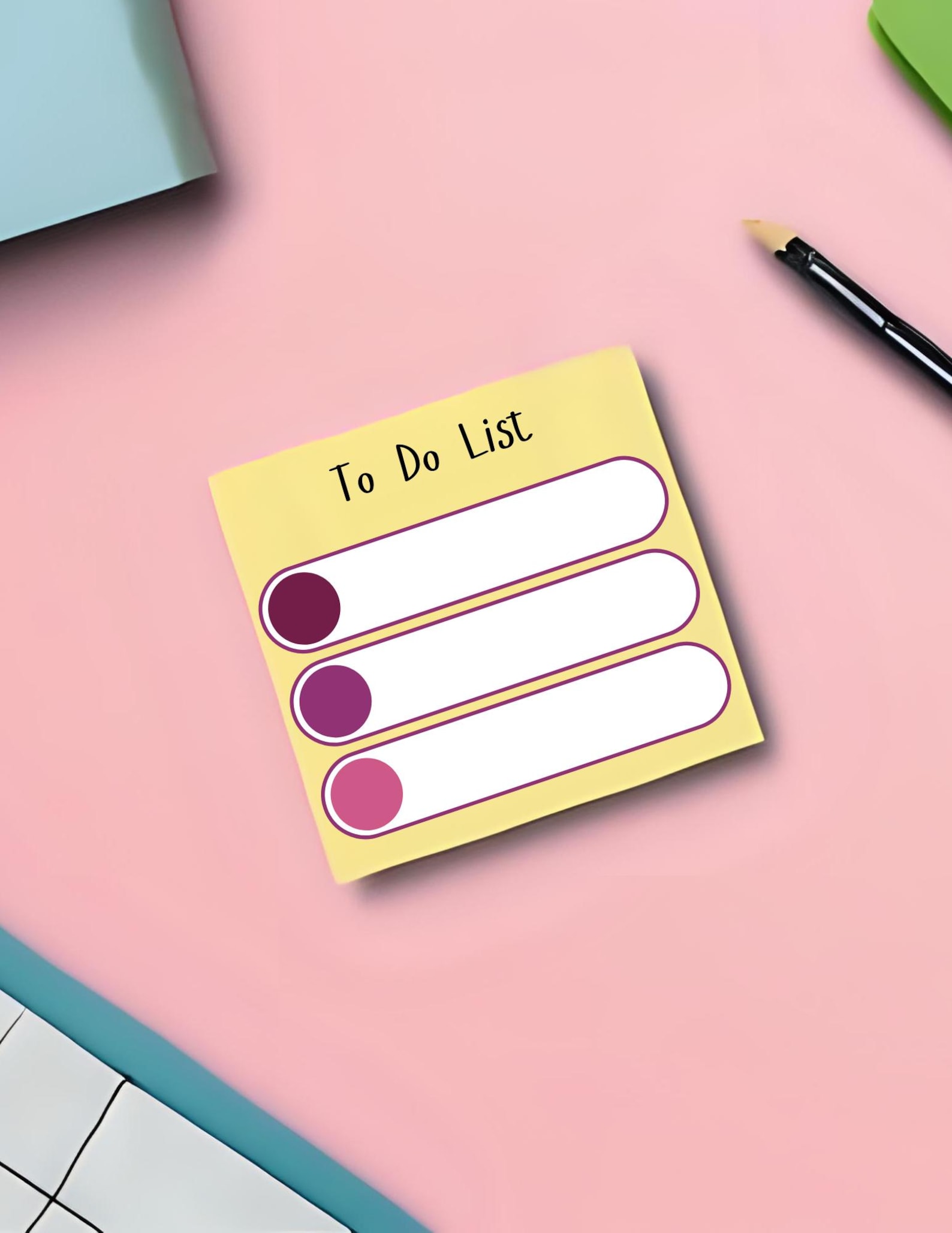 Printable Sticky Note To-do List Template | First Then Chart ...