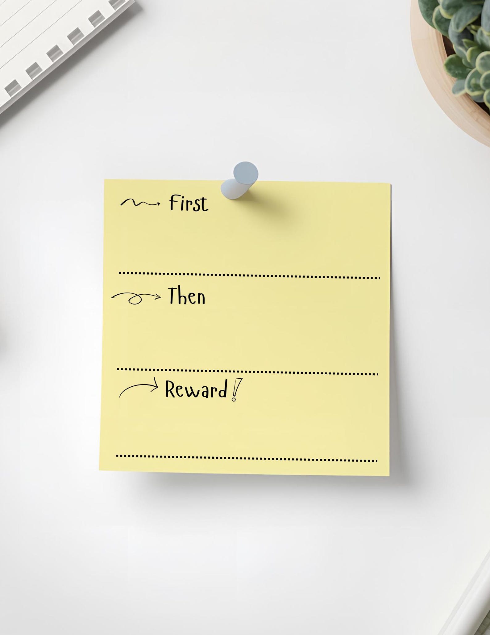Printable Sticky Note To-do List Template | First Then Chart ...